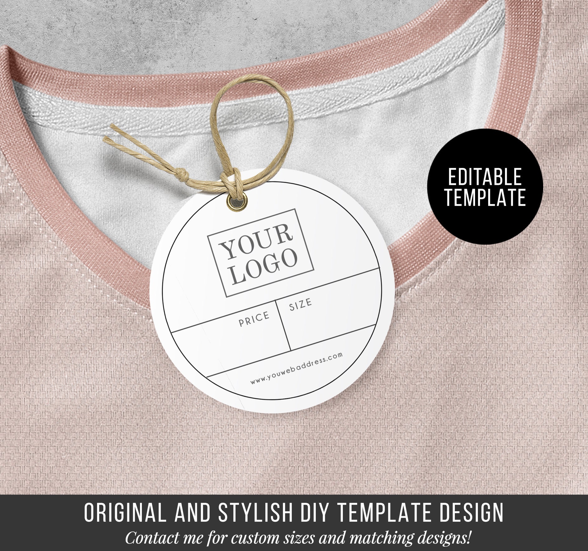 DIY Hang Tag Design Editable Clothing Tag Editable Hang Tag - Etsy
