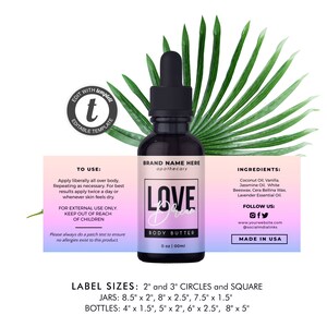 DIY Editable Product Label Template SET, Modern Cosmetic Label Design ...