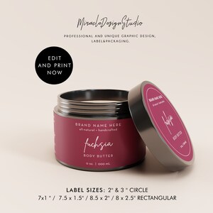 Editable Body Product Label DIY Label Template Wrap Around - Etsy