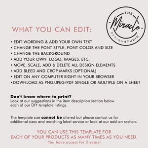 DIY Editable Warning Label Customizable Warning Labels - Etsy