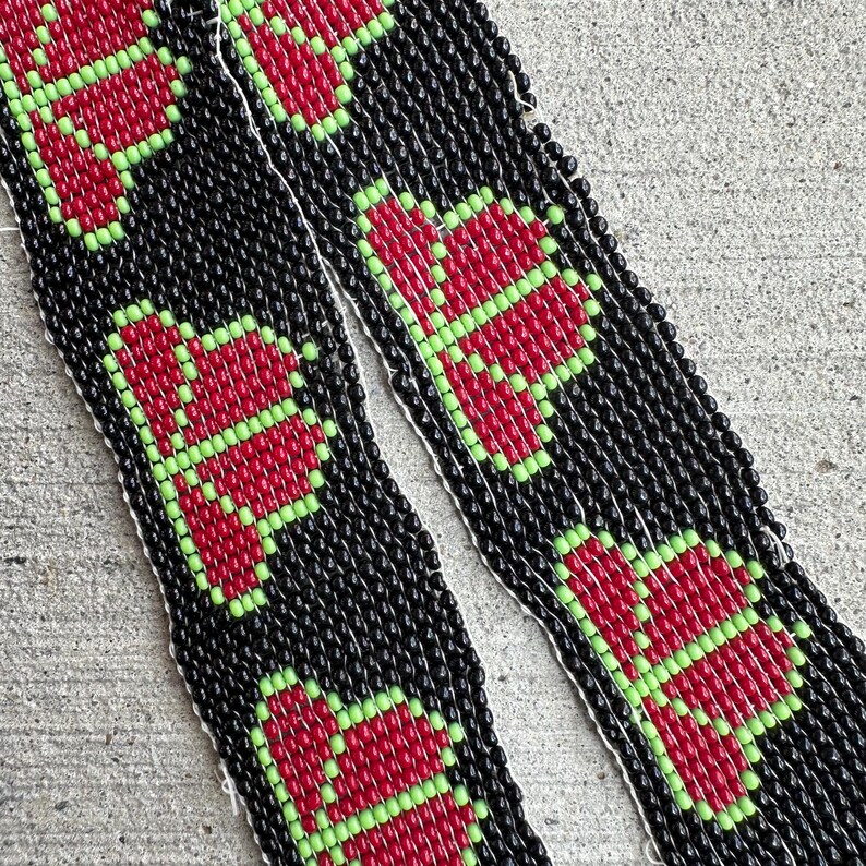 Native American Hand Beaded Ceremonial Sash / Colorful Beadwork ...