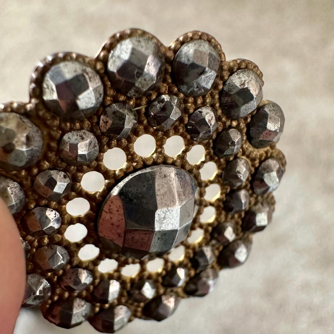 Antique Victorian Steel Cut Button / Late 1800s Early 1900s / Antique ...