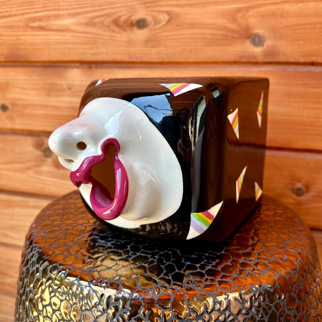 80s Halloween Sneezing Face Tissue Box Cover / Signed Wanita 1988 Post ...