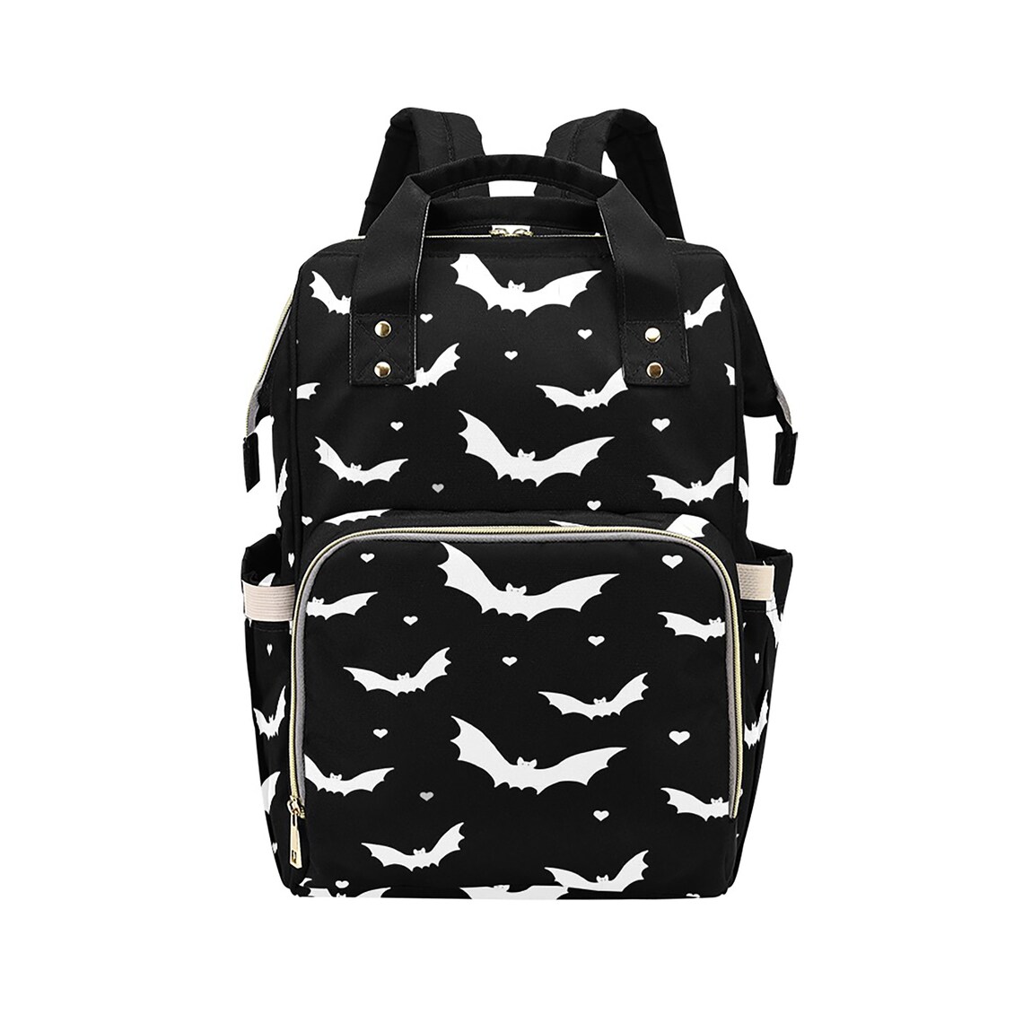 Black & White Creepy Bat Diaper Backpack Mommy Bag Travel - Etsy