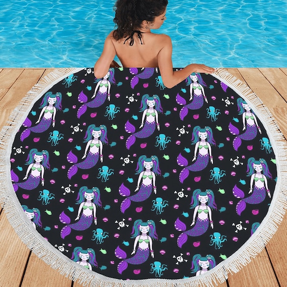 Gothic Mermaid Beach Blanket Goth Beach Towel Gothic Home - Etsy