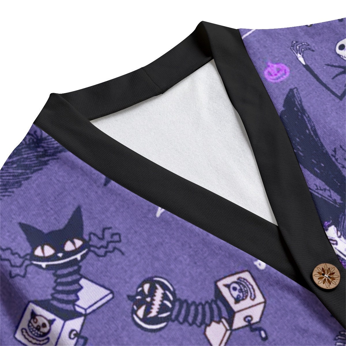 Purple Nightmare Before Christmas Print Cardigan Jumper Unisex - Etsy