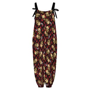 Horror Movie Friday 13th Jason Print Ladies Dungarees Overalls - Etsy