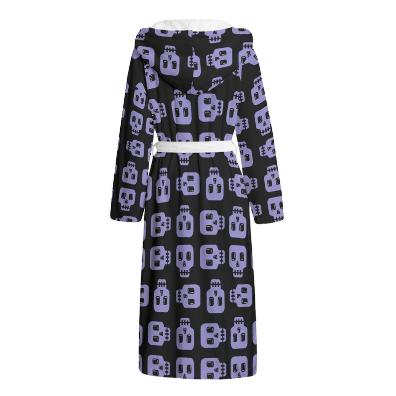 Purple Block Skull Print Dressing Gown Bathrobe - Etsy