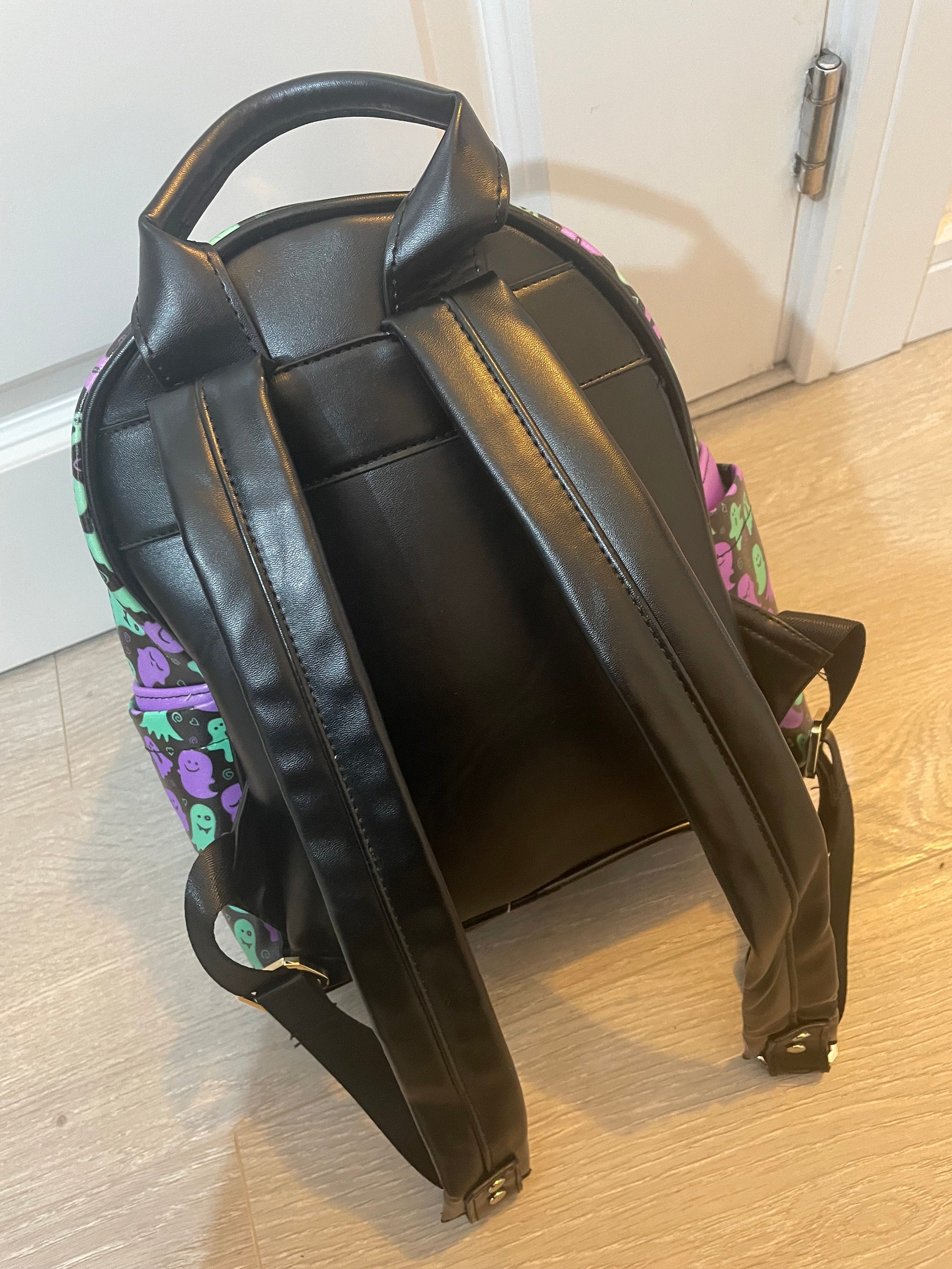 Small Spooky Cute Black and White Ghost Backpack Halloween - Etsy