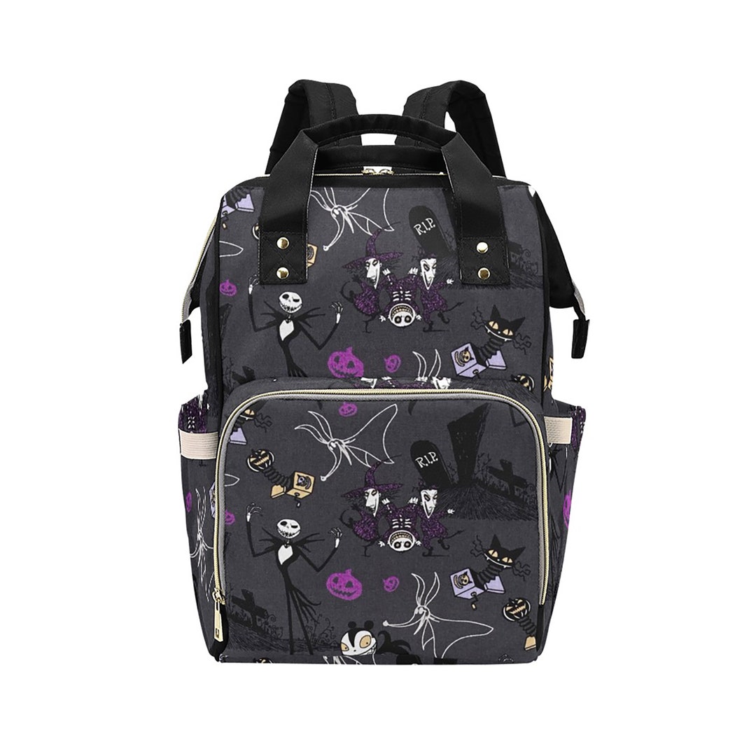 Grey Halloween Jack Diaper Backpack Mommy Bag Travel Changing Nappy - Etsy
