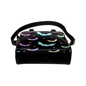 Spooky Pastel Goth Bat Print Ladies Everyday Handbag Shoulder Bag Punk ...
