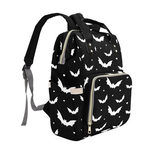 Black & White Creepy Bat Diaper Backpack Mommy Bag Travel - Etsy