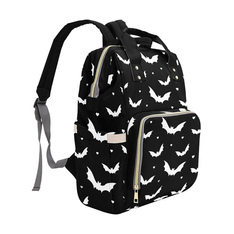 Black & White Creepy Bat Diaper Backpack Mommy Bag Travel - Etsy