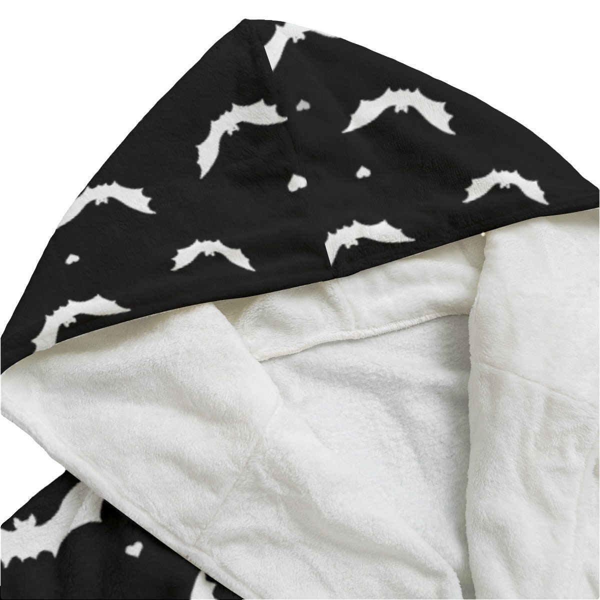 Black Bats Spooky Print Dressing Gown Bathrobe - Etsy
