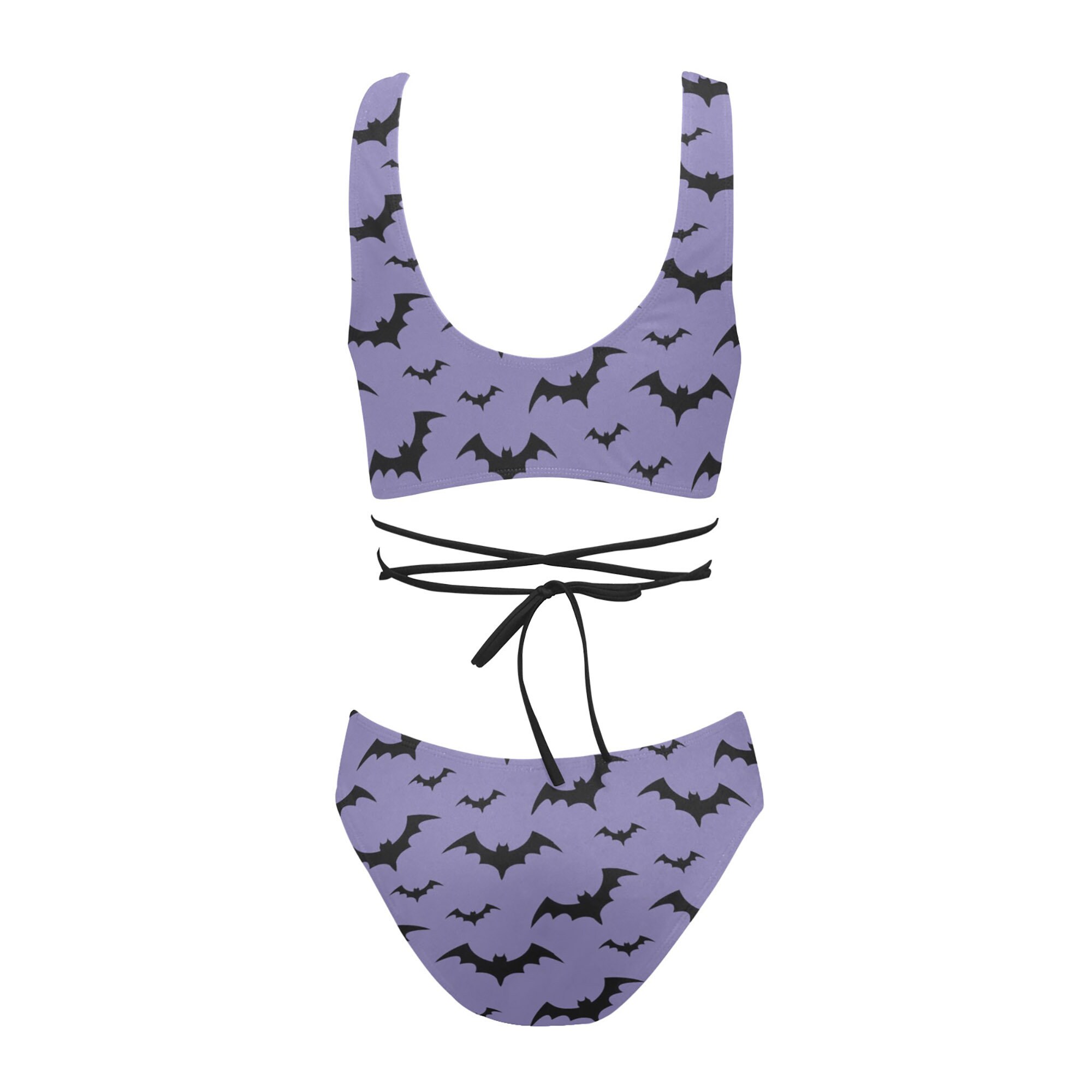 Lilac Bat Gothic String Bikini Swimsuit Set Summer Holiday - Etsy