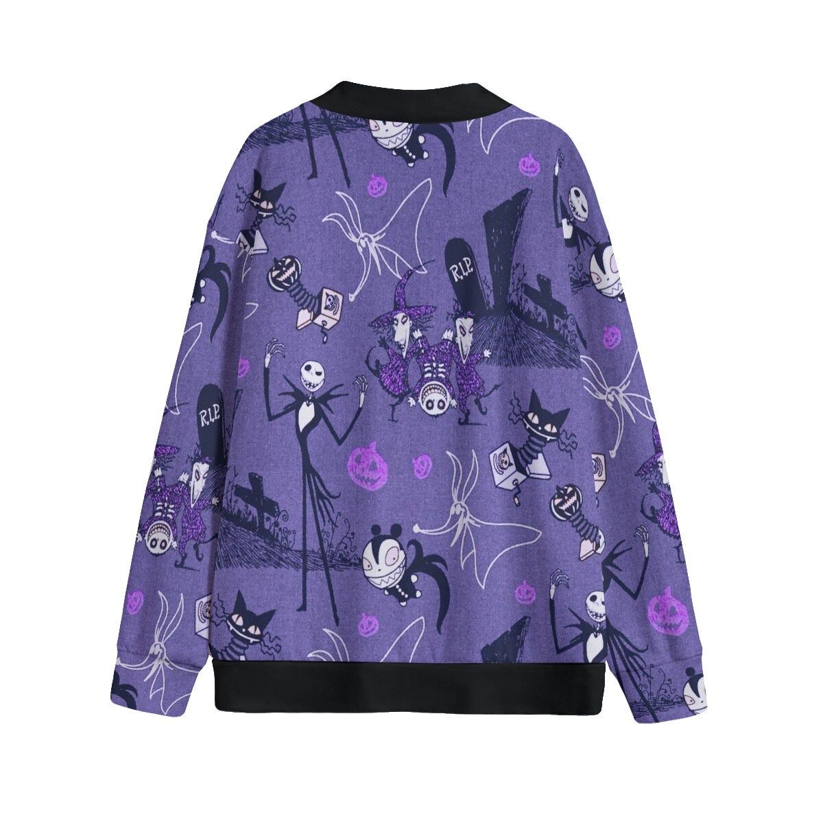Purple Nightmare Before Christmas Print Cardigan Jumper Unisex - Etsy