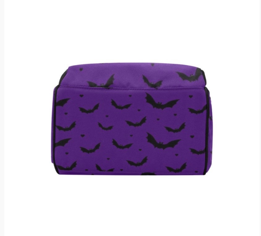 Purple and Black Creepy Bat Diaper Backpack Mommy Bag Travel - Etsy
