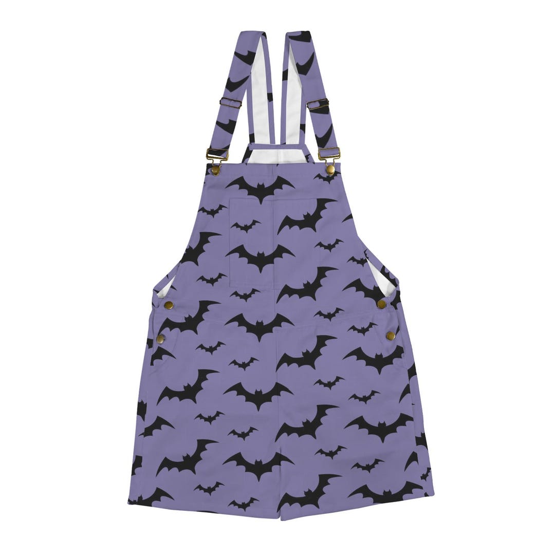 Purple Bats Gothic Shortalls Overalls Dungaree Shorts Unisex - Etsy
