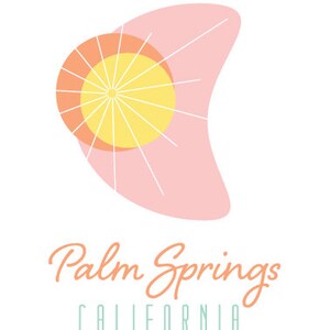 Palm Springs Logo Mid Century Modern Kitsch Greeting Card - Etsy