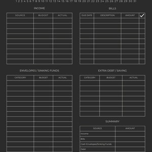 Minimalist Paycheck Breakdown Budget Page Printable PDF - Etsy