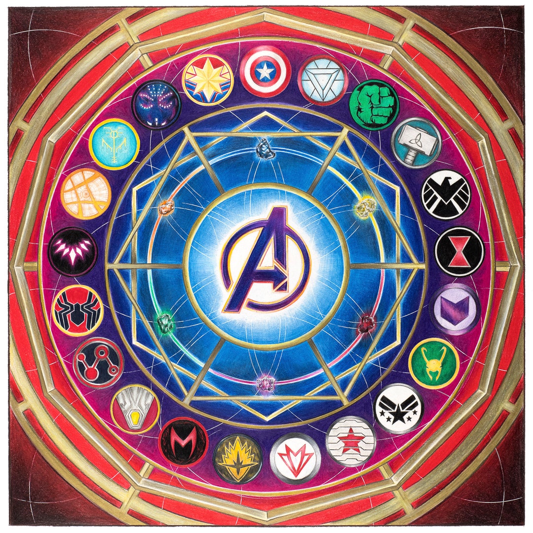 Marvel MCU Mandala Art Print - Etsy