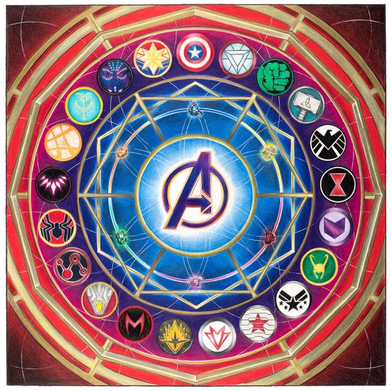 Marvel MCU Mandala Art Print - Etsy