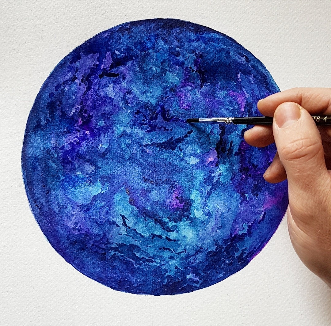 Custom Planetary Positions Chart Watercolour Painting - Etsy