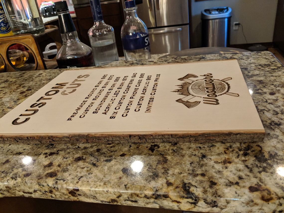 Custom Laser Engraved Sign Rustic Wood Artwork | Etsy
