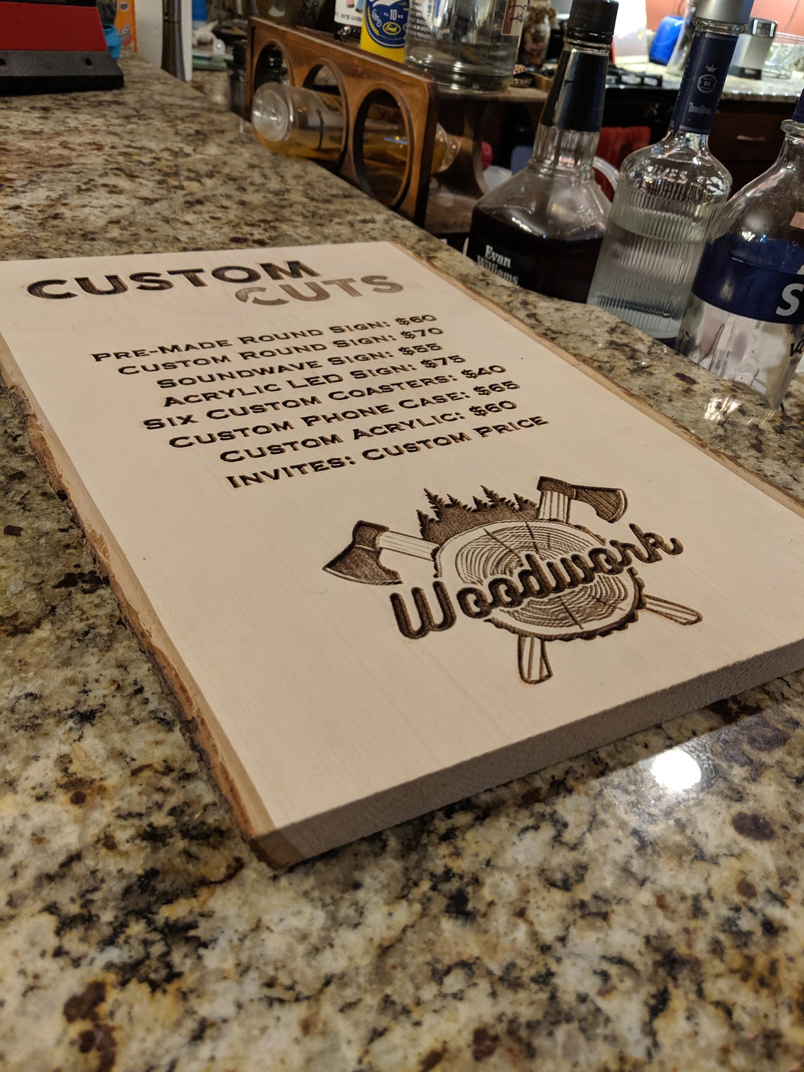 Custom Laser Engraved Sign Rustic Wood Artwork | Etsy