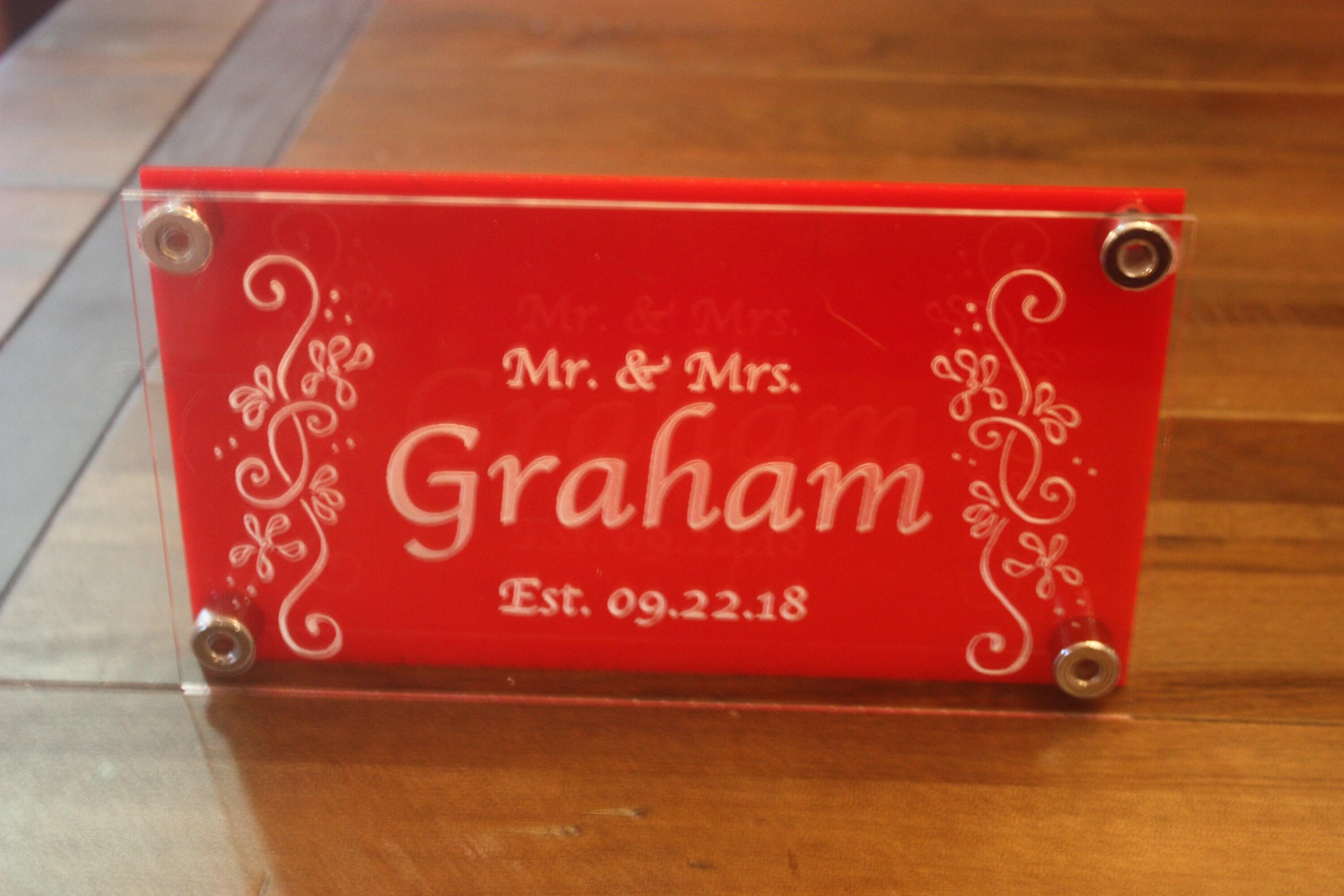 Custom Etched Acrylic Sign Multi Layer | Etsy