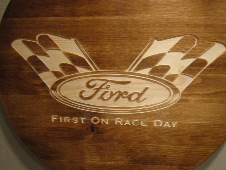 Ford Racing Custom CNC Engraved Circular Garage Sign - Etsy