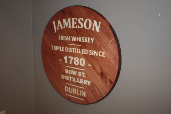 Wall Hangings Home Décor Wall Décor Wooden Jameson Irish Whiskey CNC ...