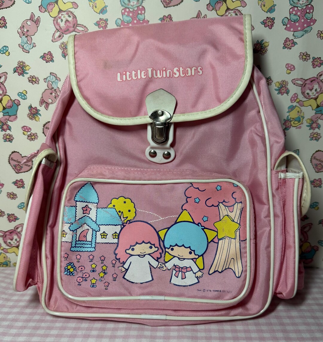 Vintage Sanrio 1976 “little Twin Stars” Pink Backpack!!! - Etsy