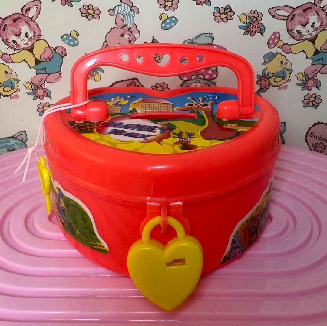 Vintage Heart Money Box With Heart Lock and Key - Etsy