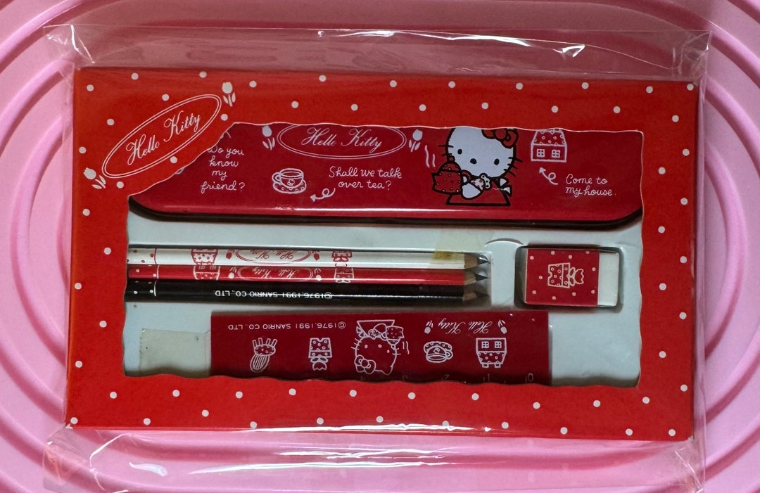 Vintage Sanrio 1991 Mini hello Kitty School Set From Japan - Etsy