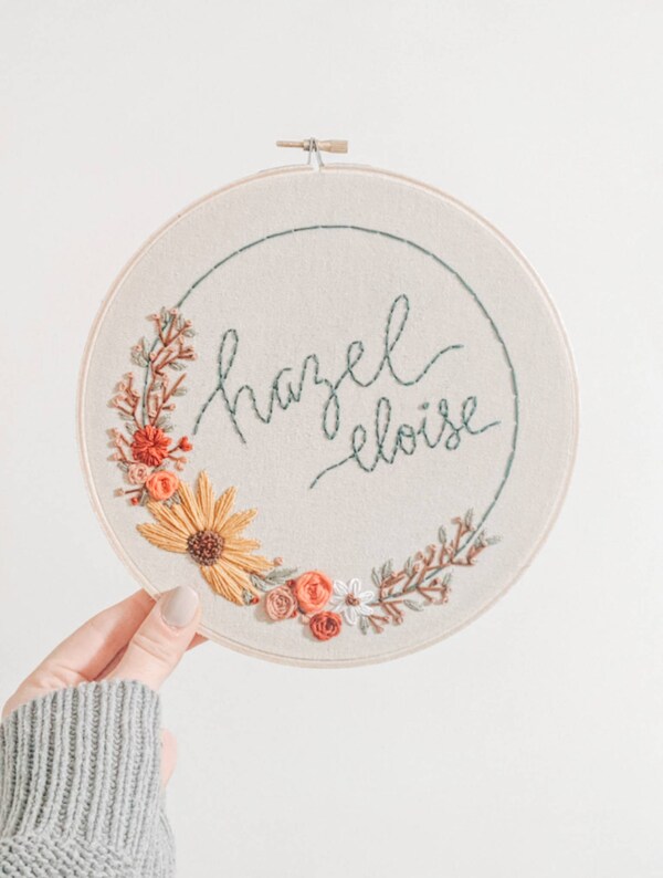 Birth Announcement Sign Hello Word Embroidery Sign for Baby - Etsy Canada