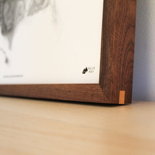 Solid Natural WALNUT Wood Picture Frame 1.5 Wide Style - Etsy