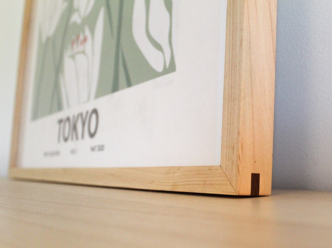 Handmade Solid Maple Picture Frame, Plus Acrylic Glass, Pre-installed ...