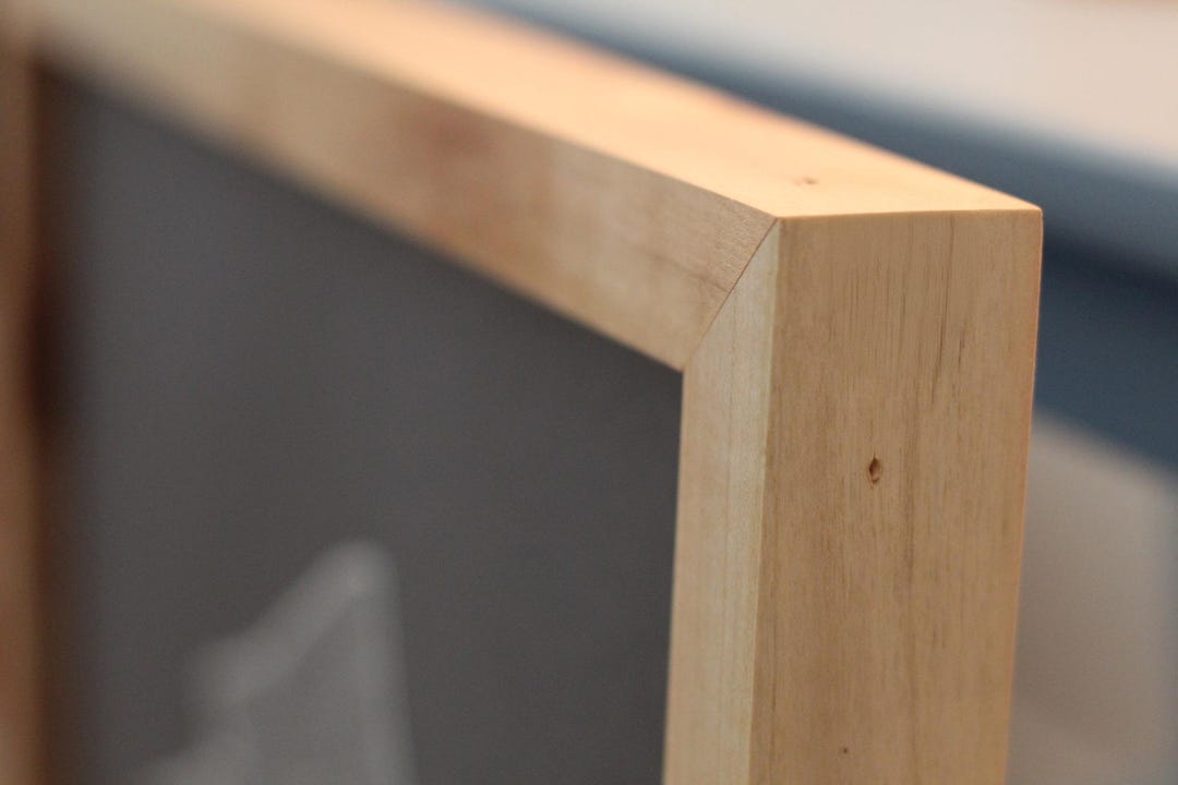 Handmade Solid Maple Picture Frame, Plus Acrylic Glass, Pre-installed ...