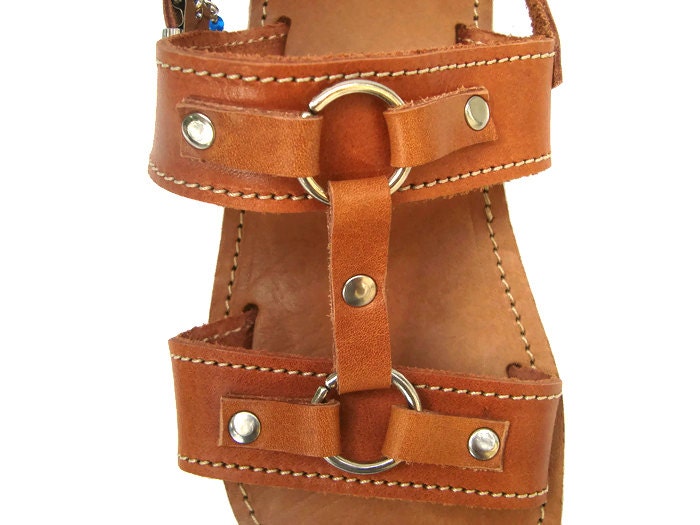 Sandale en cuir grec, Sandales Grecques, Sandales strappy, Sandales ...