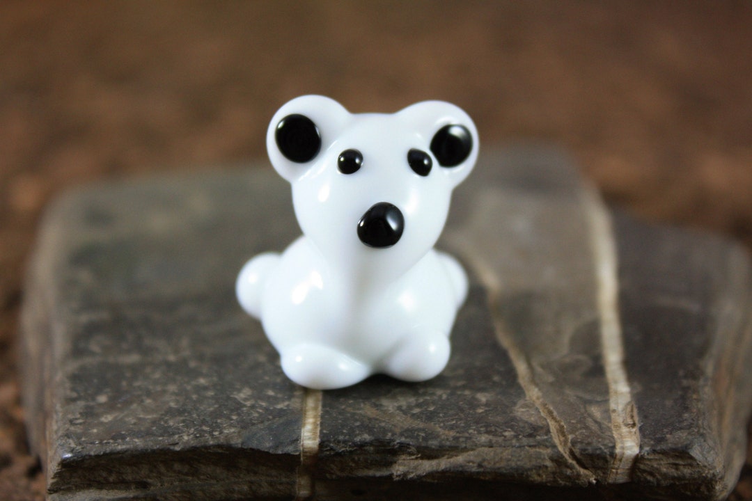 Polar Bear, Polar Bear Miniature, Glass Miniature, Miniature Polar Bear ...