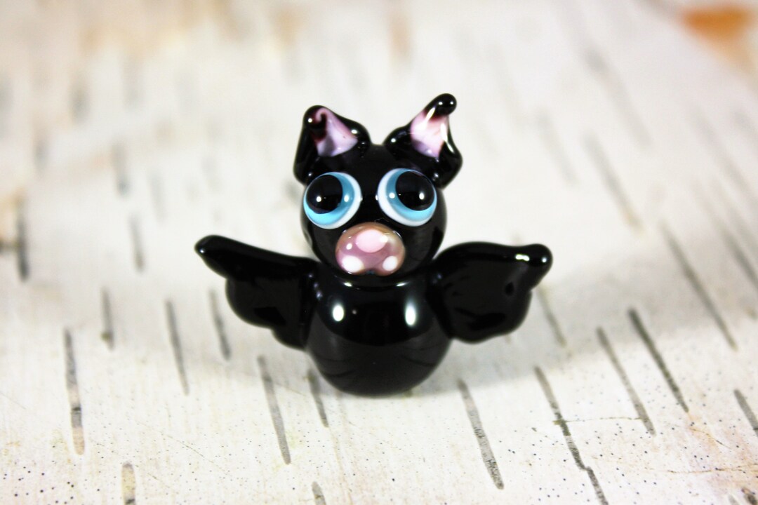 Earthy Friend Bat, Glass Miniature Bat, Bat Miniature, Terrarium ...