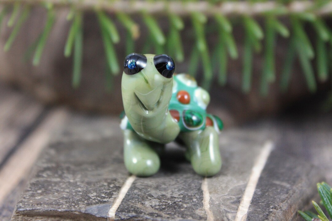 Tortoise, Miniature Tortoise, Glass Miniature, Glass Tortoise ...