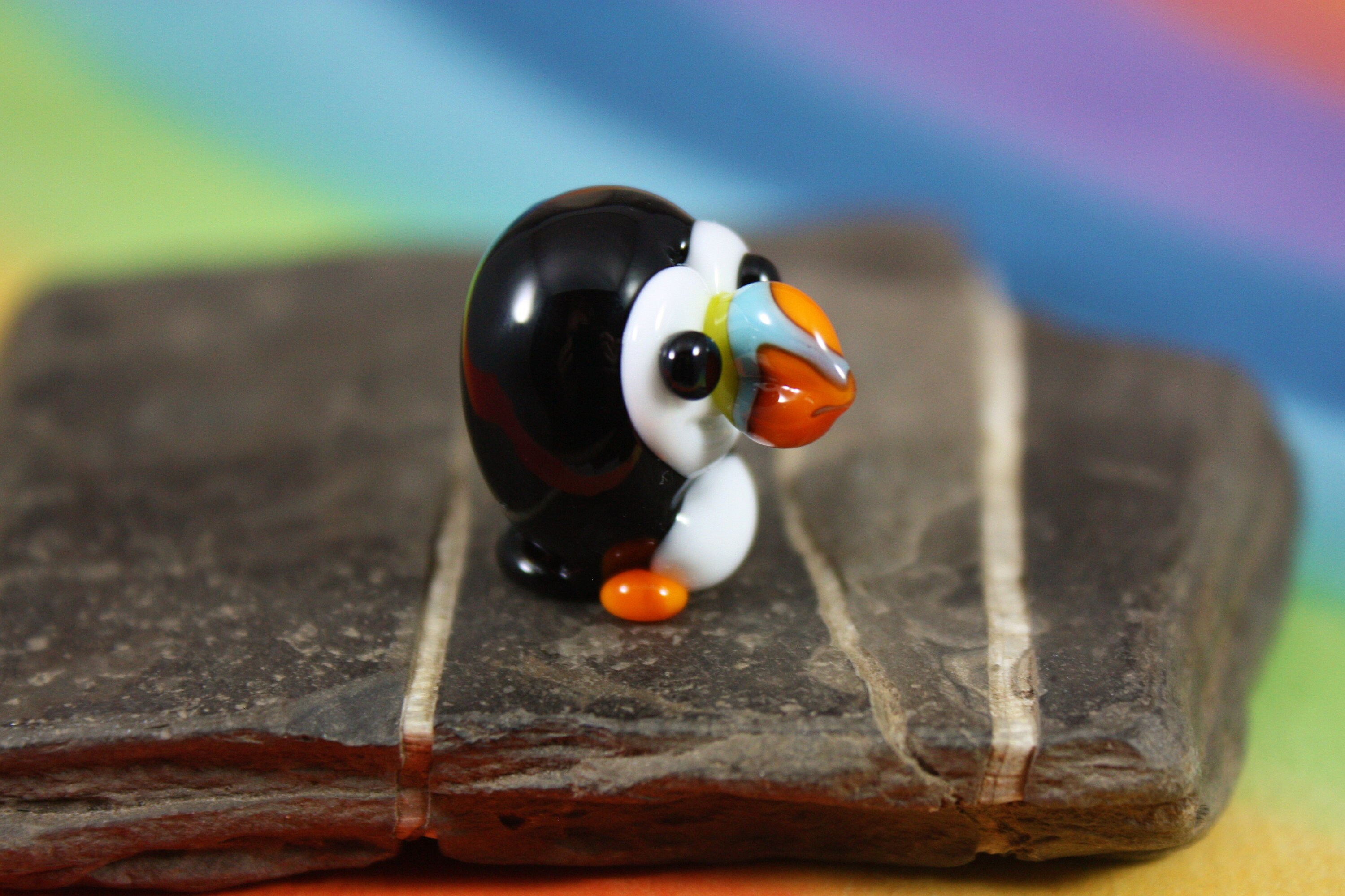 Puffin Miniature Glass Miniature Puffin Puffin Art | Etsy
