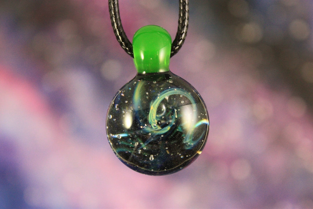Galaxy Necklace, Space Implosion Pendant, Galaxy Pendant, Heady Glass ...