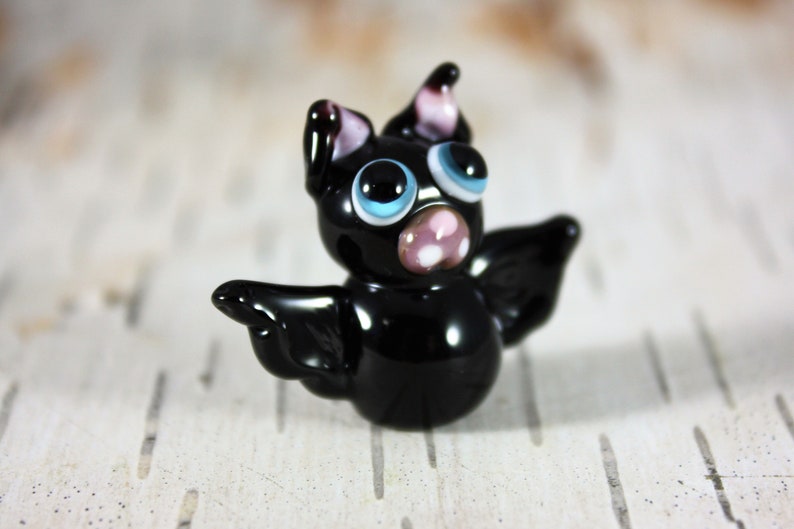 Earthy Friend Bat Glass Miniature Bat Bat Miniature - Etsy