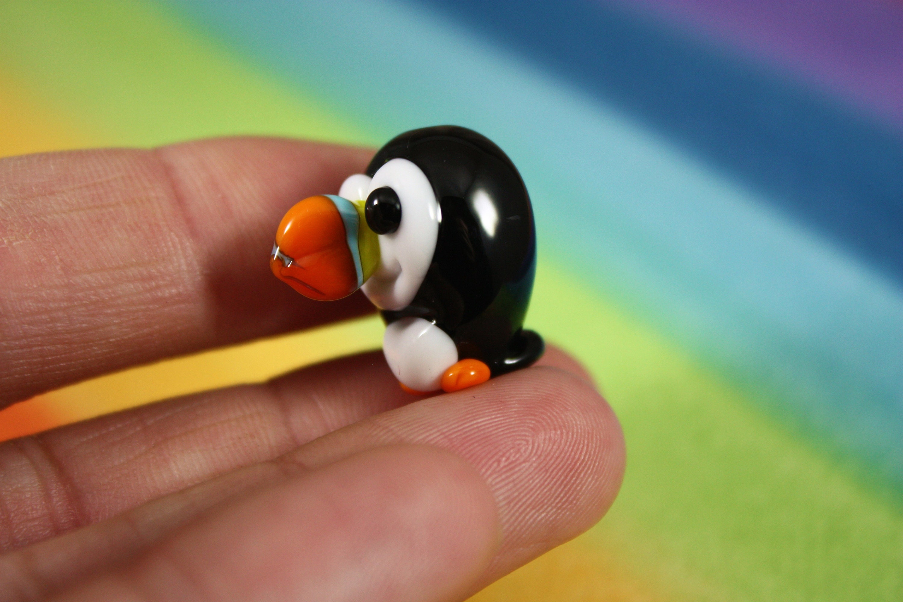 Puffin Miniature Glass Miniature Puffin Puffin Art | Etsy