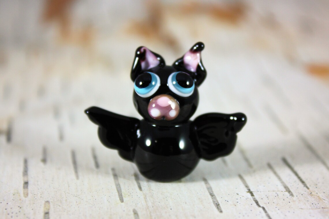 Earthy Friend Bat Glass Miniature Bat Bat Miniature - Etsy