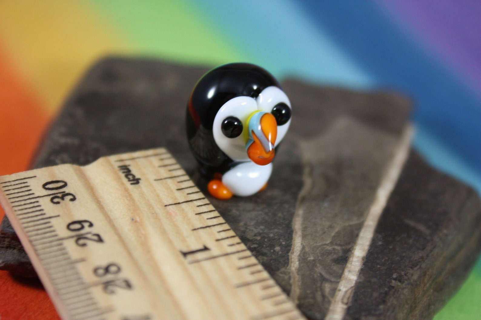Puffin Miniature Glass Miniature Puffin Puffin Art - Etsy