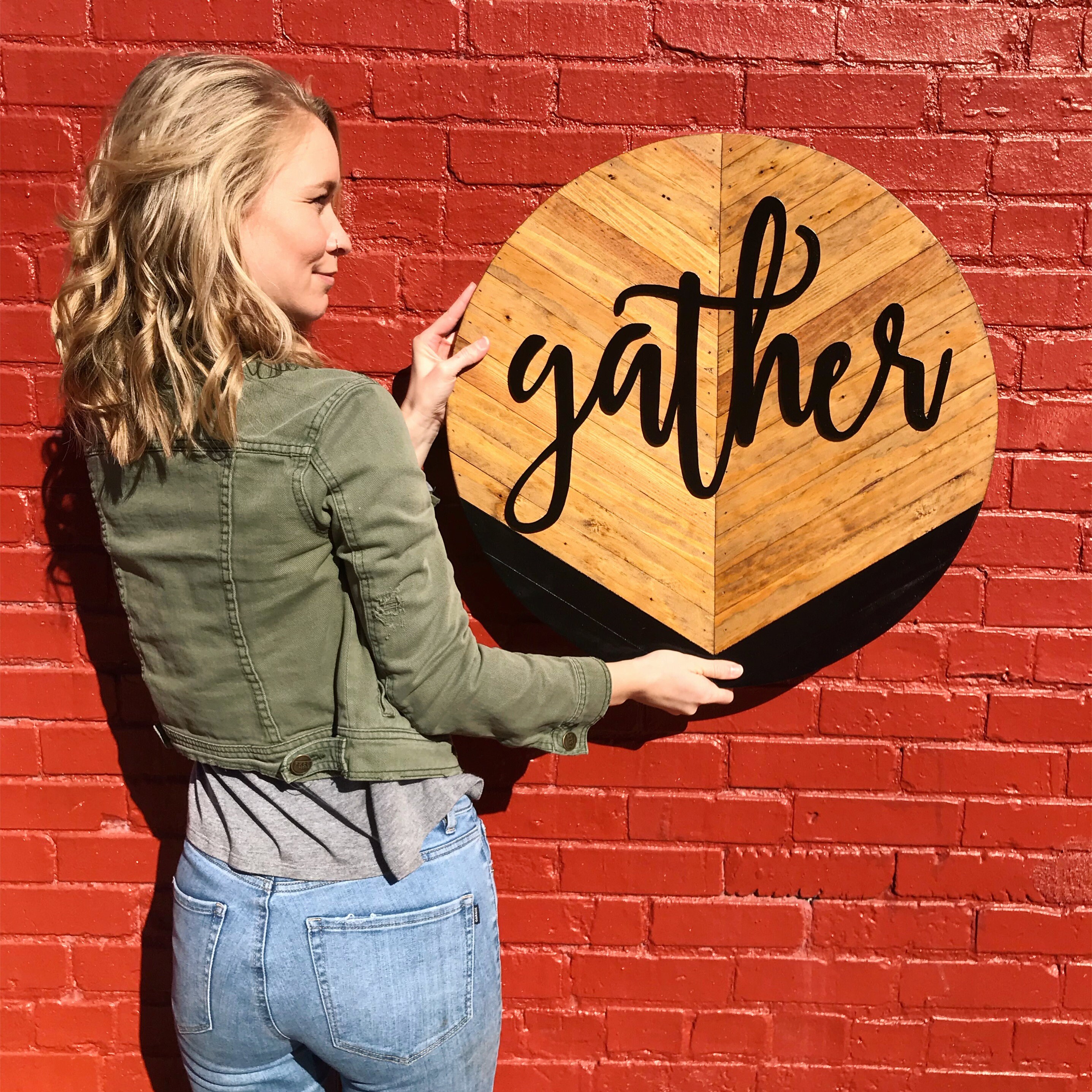 Personalized Wooden Round Chevron MADE TO ORDER Custom - Etsy